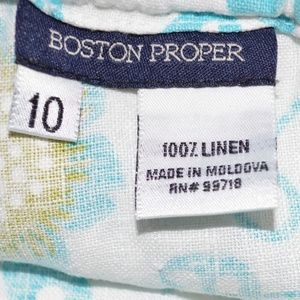 Boston Proper | Shorts | Boston Proper Linen Skort Turquoise Floral ...